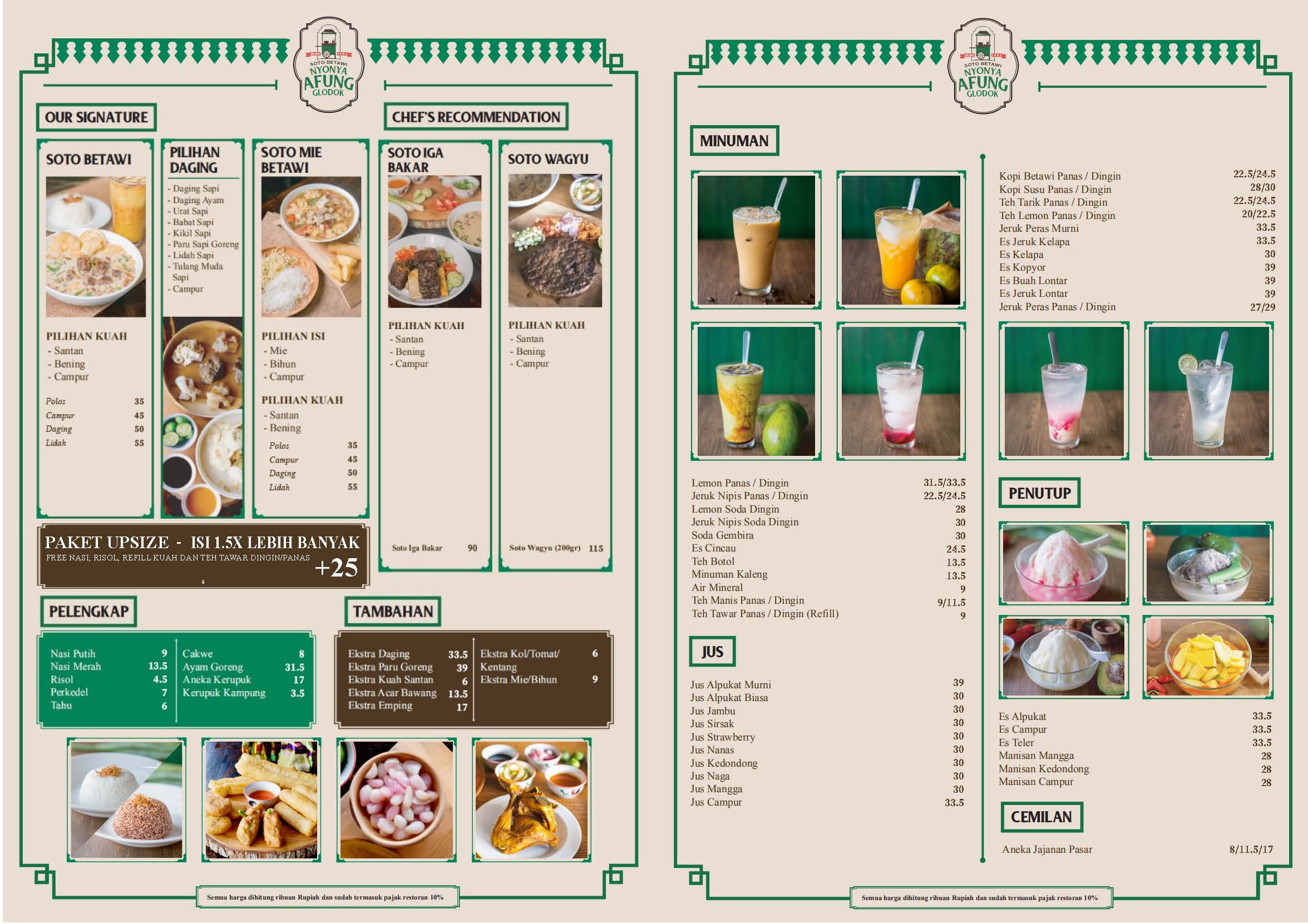 Menu | Soto Betawi Nyonya Afung